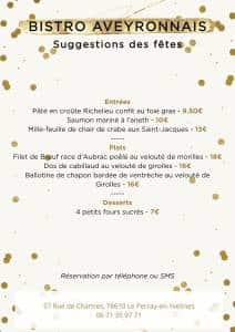 Menus du Réveillon à Rambouillet Territoires | Office de Tourisme de ...