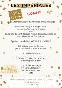 Menus du Réveillon à Rambouillet Territoires | Office de Tourisme de ...