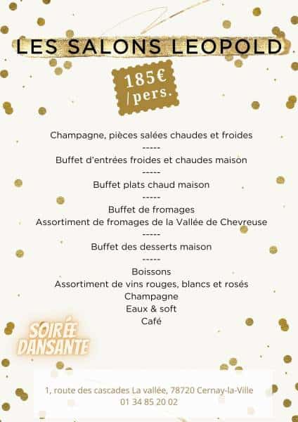 Menus du Réveillon à Rambouillet Territoires | Office de Tourisme de ...