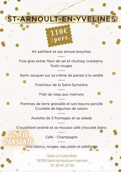 Menus du Réveillon à Rambouillet Territoires | Office de Tourisme de ...